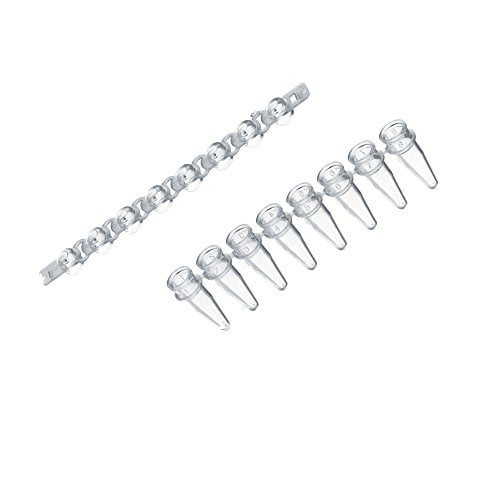 0.1ml 8-Strip White PCR Tubes, Tubes with Flat Caps, 125 Sets/Pack ...