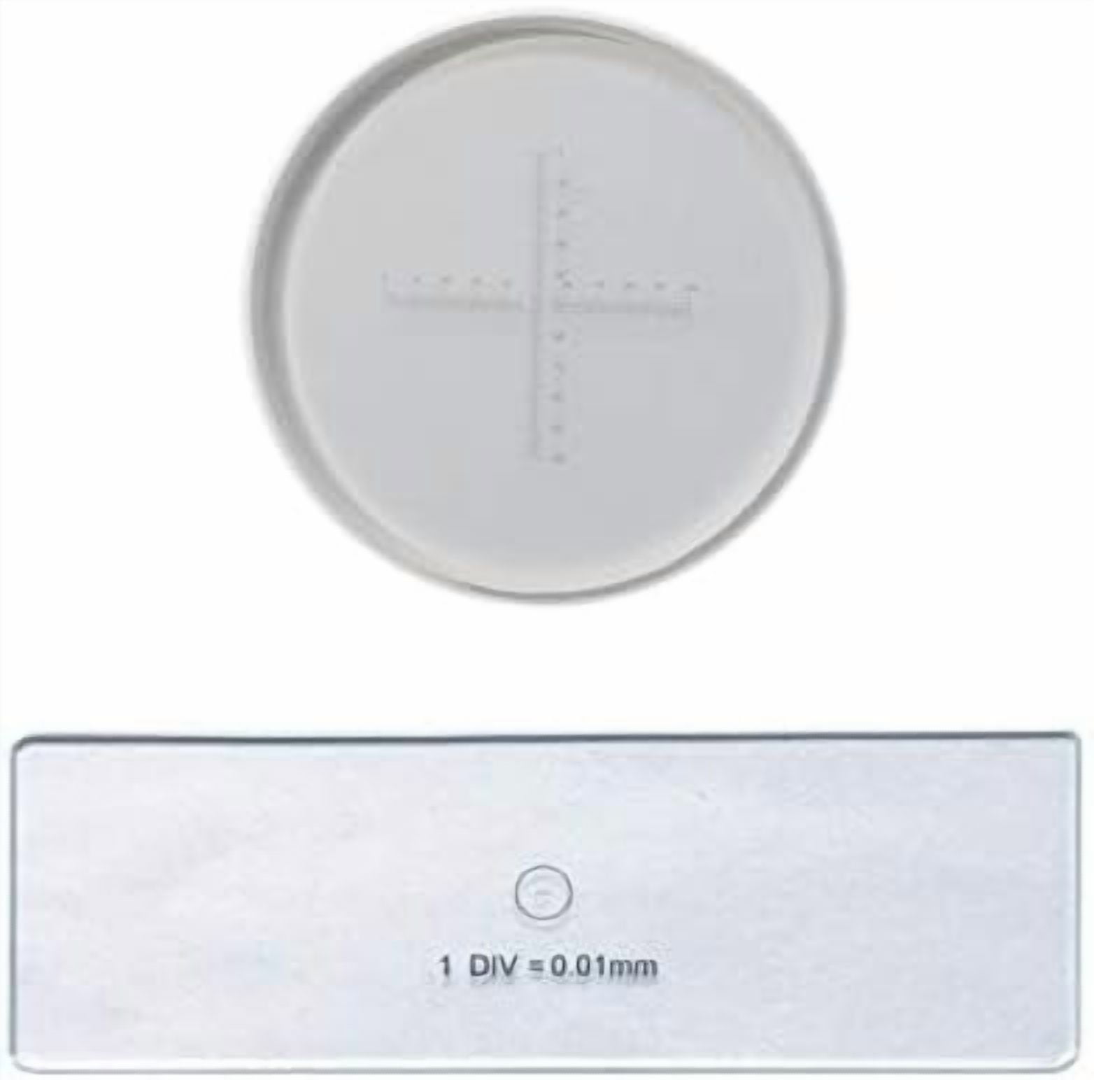 0.1mm High Precision Ocular Micrometer + 0.01mm Stage Micrometer ...