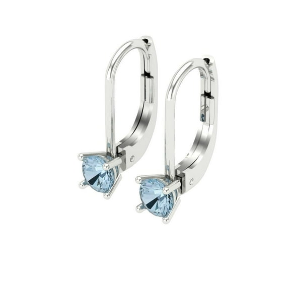 2 Ct Round Cut Drop Dangle Clear Moissanite 18K Rose Solid Solid Gold ...