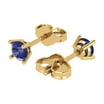 3 Ct Round Cut Drop Dangle Blue Sapphire 18K Yellow Solid Solid Gold ...