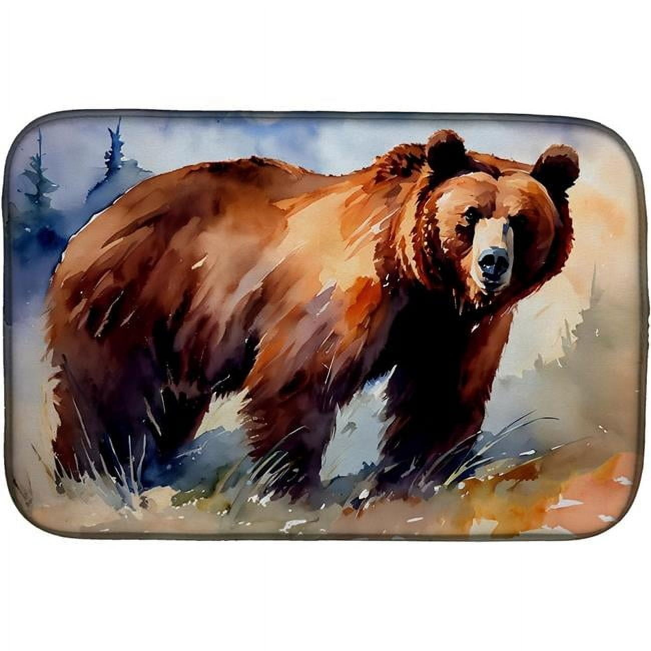 0.2 x 21 x 14 in. Unisex Grizzly Bear Dish Drying Mat - Walmart.com