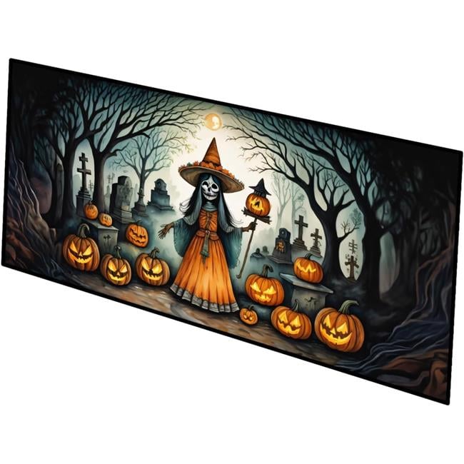 0.2 x 28 x 58 in. La Llorona Skeleton Spooky Halloween Runner Mat ...