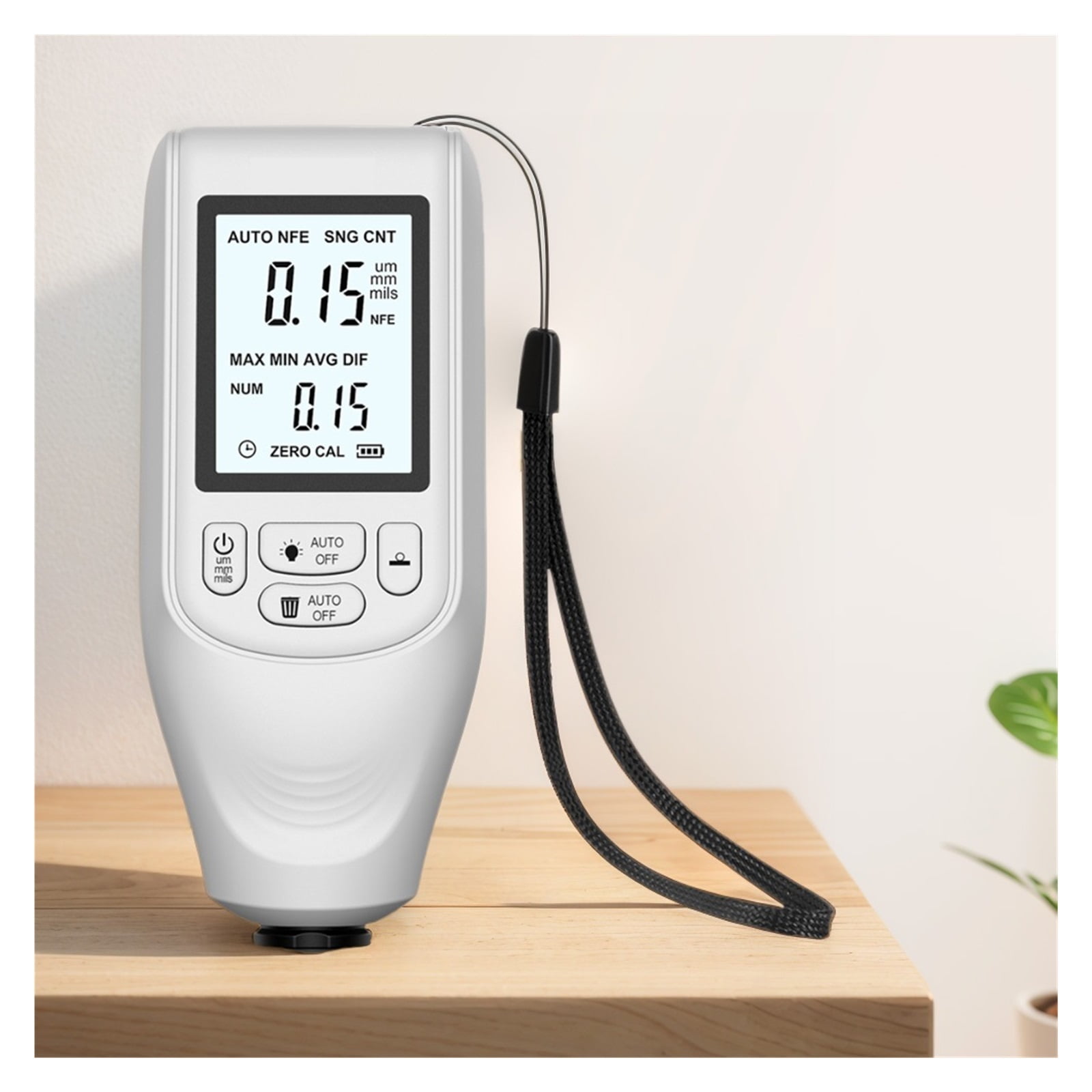 0-2000UM Digital Coating Thickness Gauge FE/NFE Car Paint Measuring ...