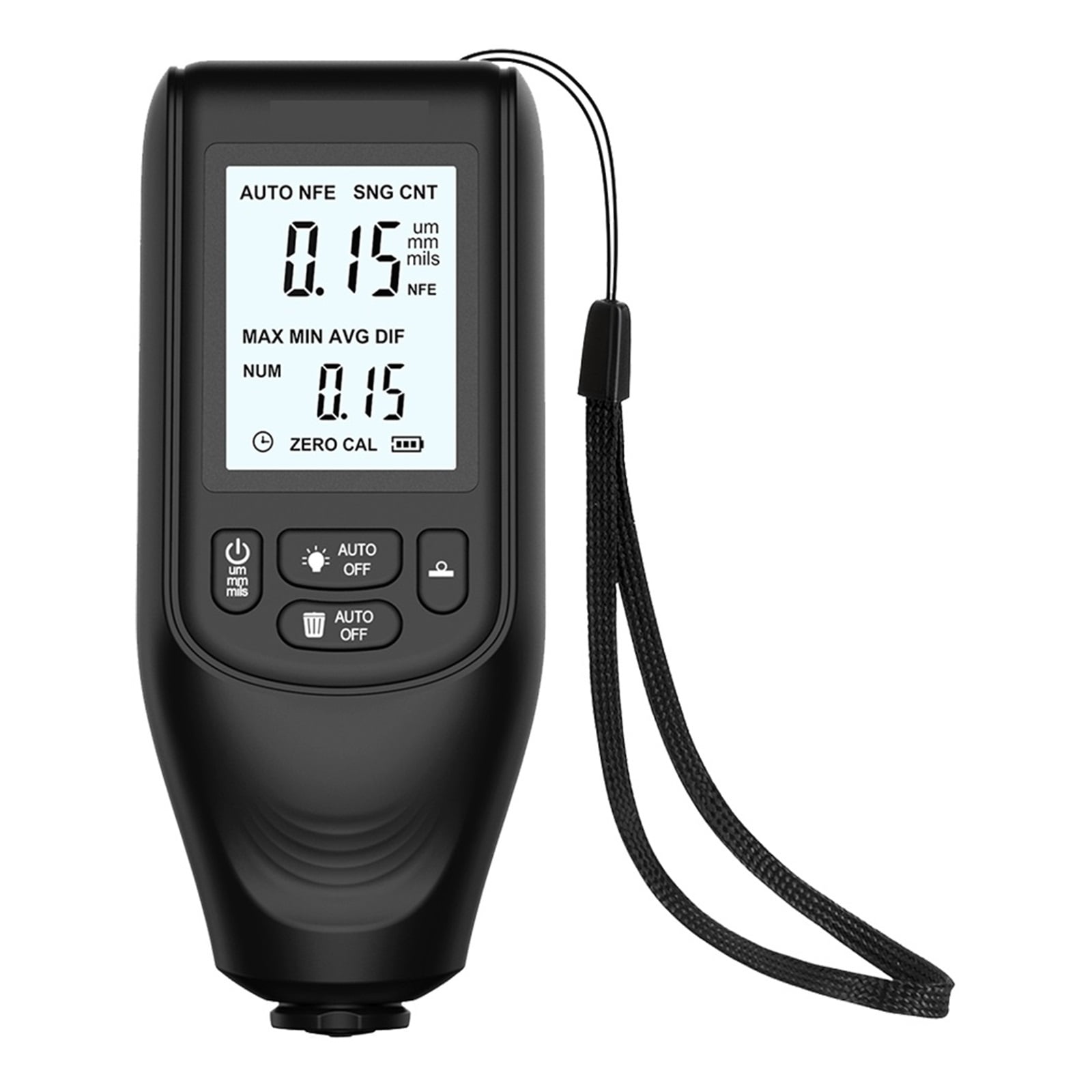 0-2000UM Digital Coating Thickness Gauge FE/NFE Car Paint Measuring ...