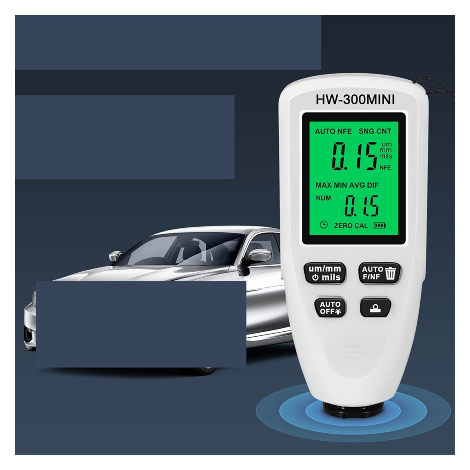 0-2000um Coating Thickness Gauge Digital Car Paint Film Thickness ...