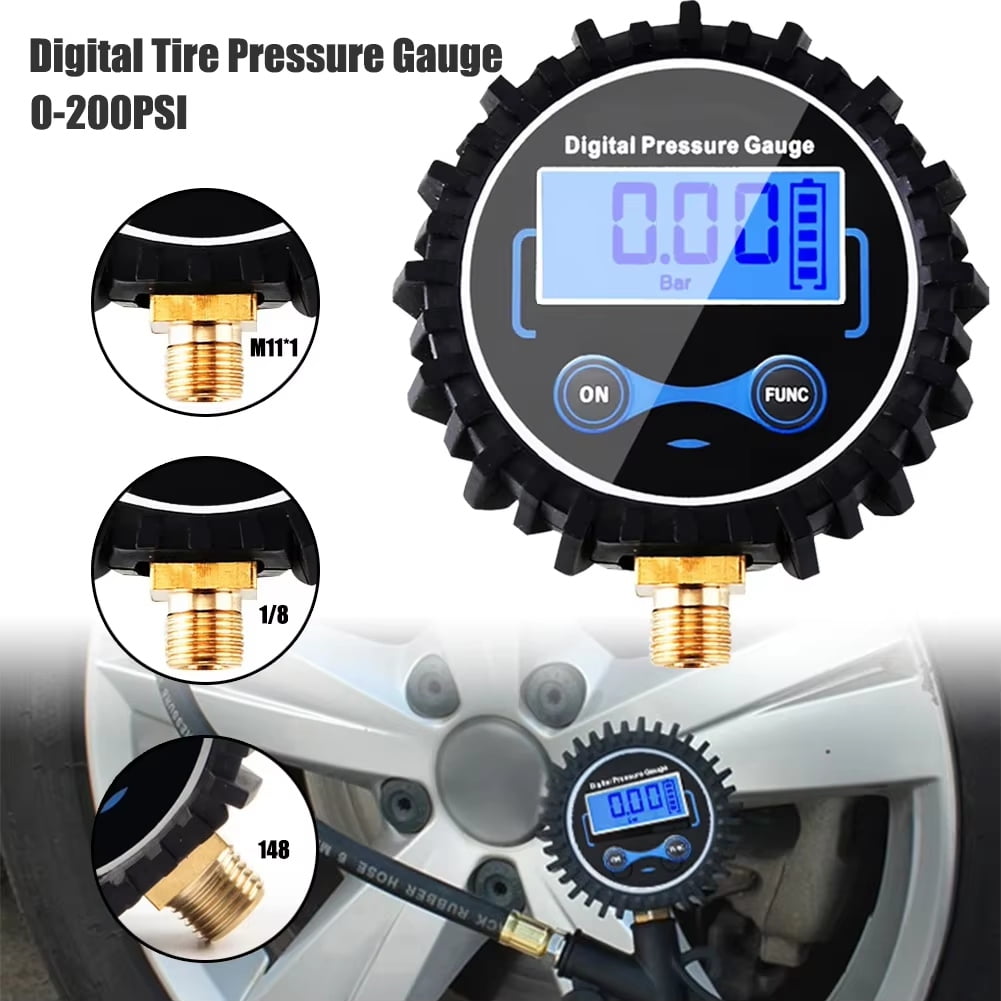 0-200PSI LCD Digital Tire Pressure Gauge Car Auto Motorcycle Tyre Air ...