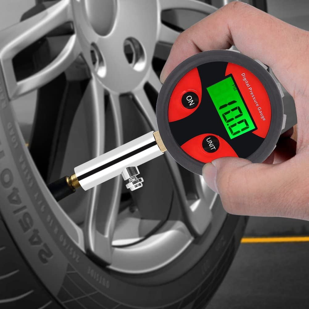 0-200psi LCD digital tire pressure air gauge, tire pressure measurement ...