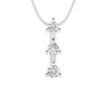 0.21 cctw Simulated Diamond White Gold Plated Pendant with 16" Box ...