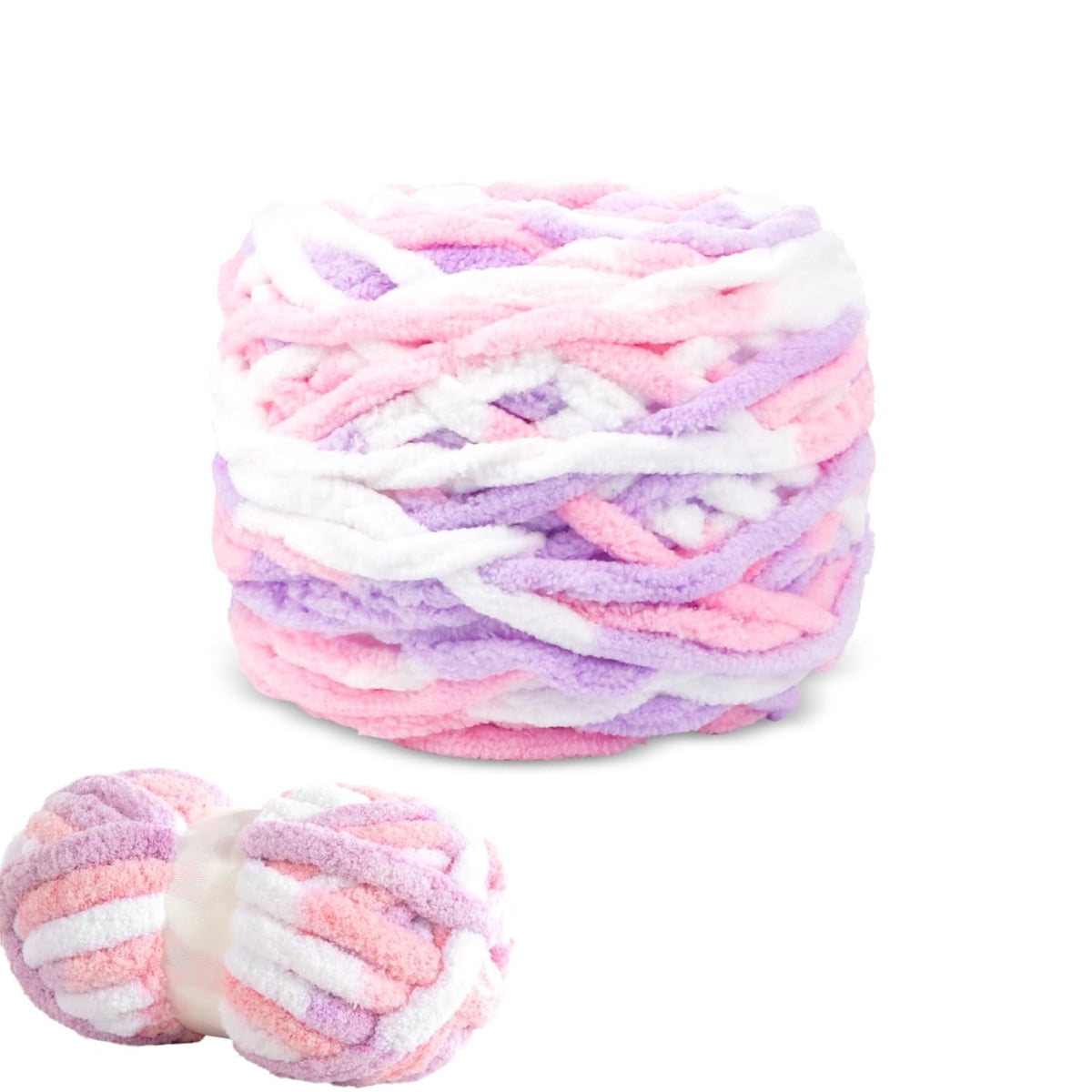 0.22Lb Plush Chenille Chunky Yarn,QZS Multi Color Chenille Chunky Yarn ...