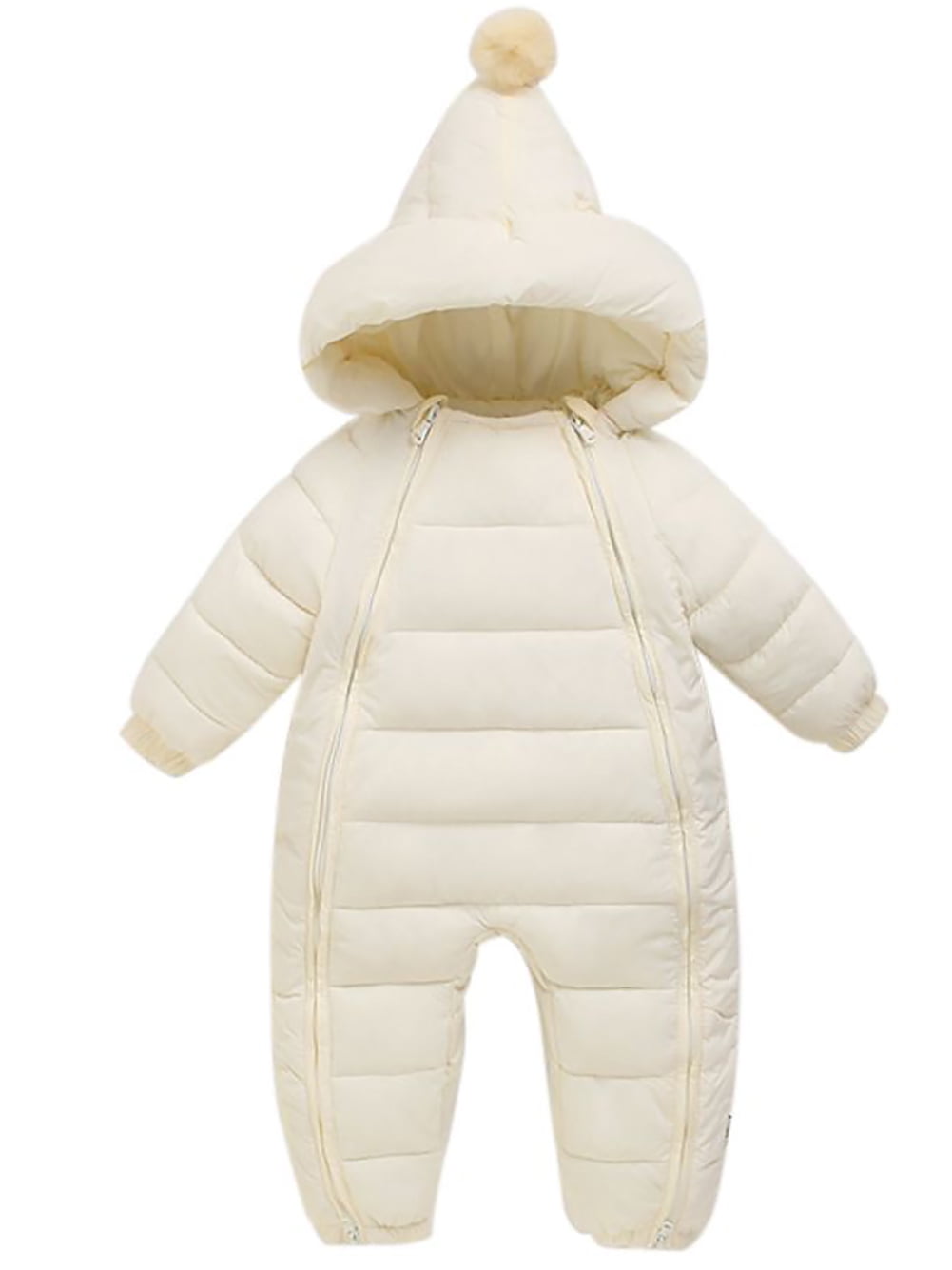 0-24M Baby Infant Winter Snowsuit Coat Romper Hooded Double Zipper Warm ...