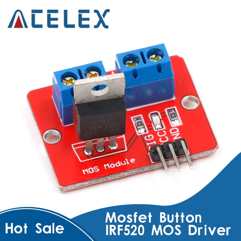 0-24V Top Mosfet Button IRF520 MOS Driver Module For Arduino MCU ARM pi - Walmart.com