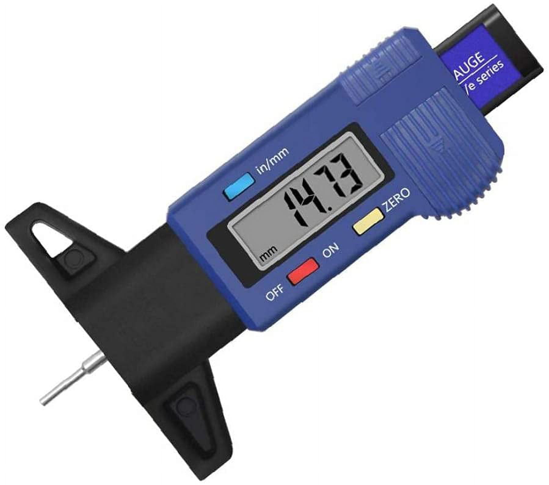 0-25.4mm Caliper Tool for Accurate Tire Depth Assessment, Blue Digital ...