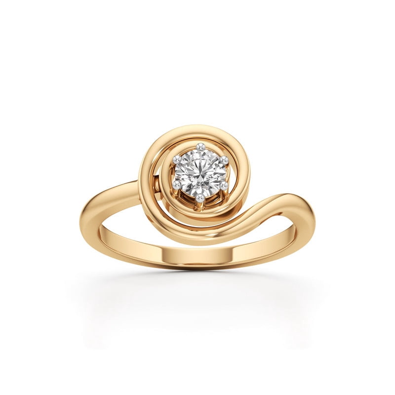 0.25 CTW Double Twist Round Cut Moissanite Delicate Ring 925 Sterling ...
