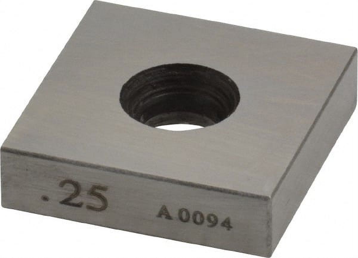 0.25" Square Steel Gage Block Accuracy Grade 0, Includes NIST ...