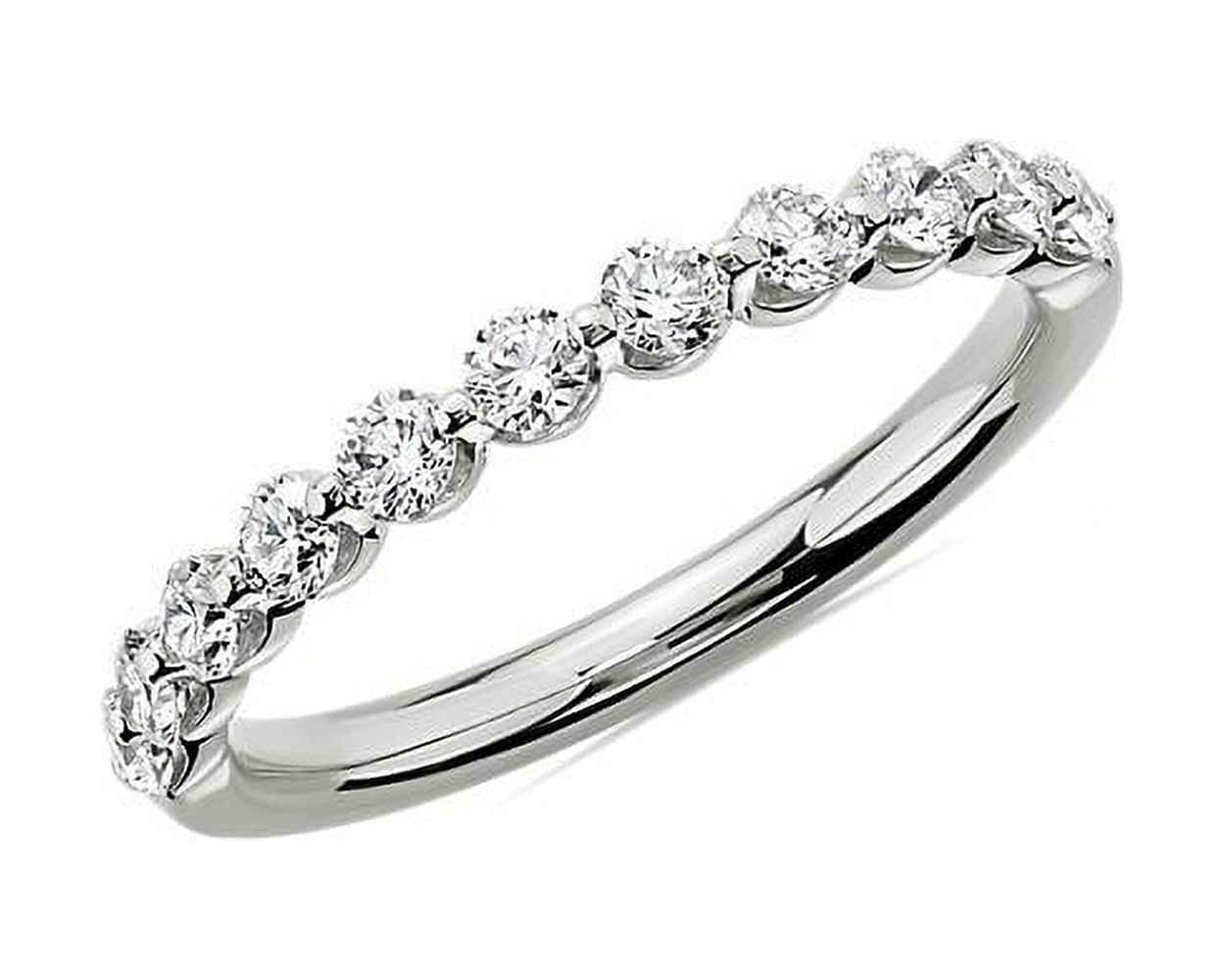 0.25 T.C.W Round Shaped Real Diamond New Design Wedding Eternity Band ...