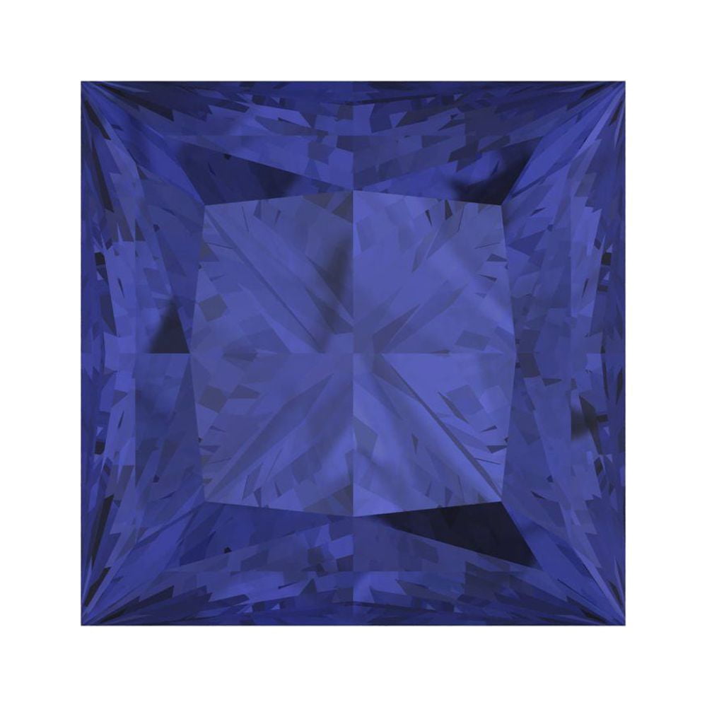 0.25 ct 3.5mm Princess Cut VVS1 Simulated Blue Tanzanite September ...