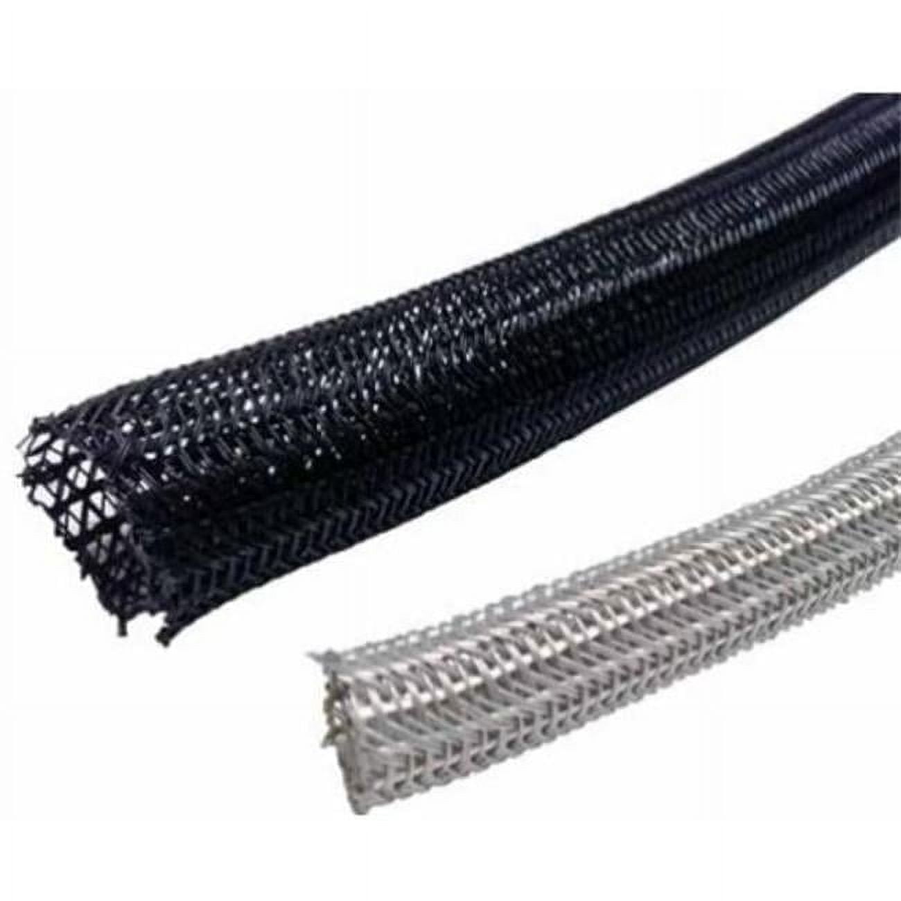 0.25 in. 100 ft. Hook Self Closing Braided Wrap for Around Sleeving ...