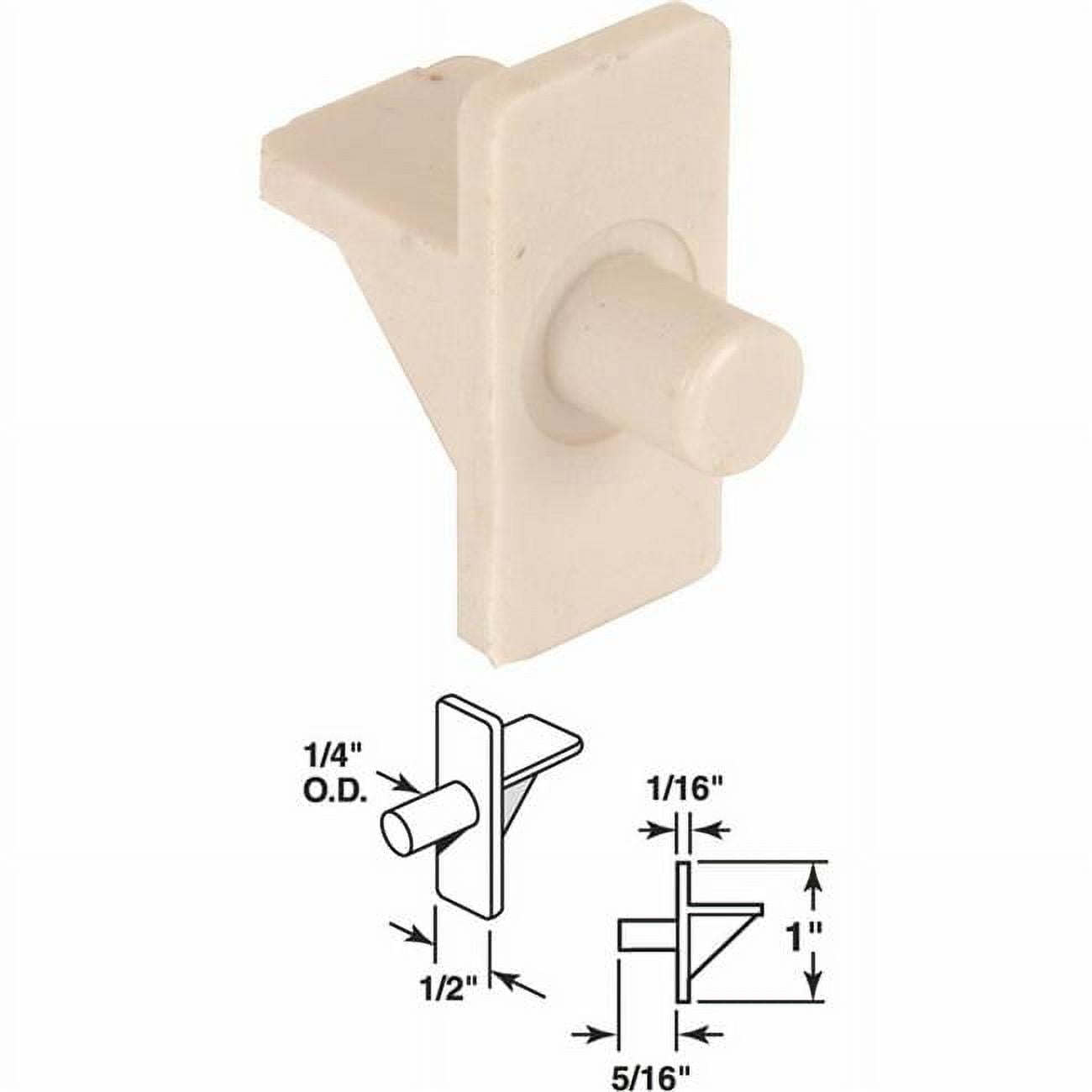 0.25 in. Plastic Shelf Support Peg, Beige - Pack of 12 - Walmart.com