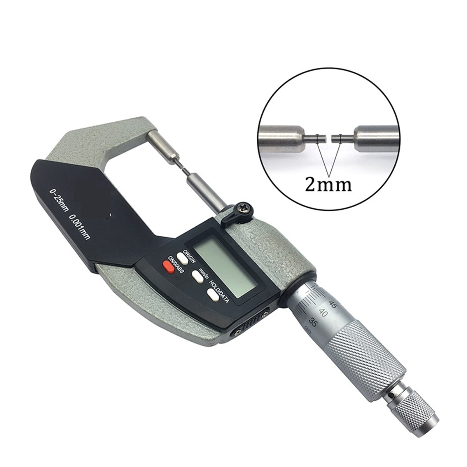 0-25 mm Electronic Outside Micrometers 0.001mm with Extra Large LCD ...