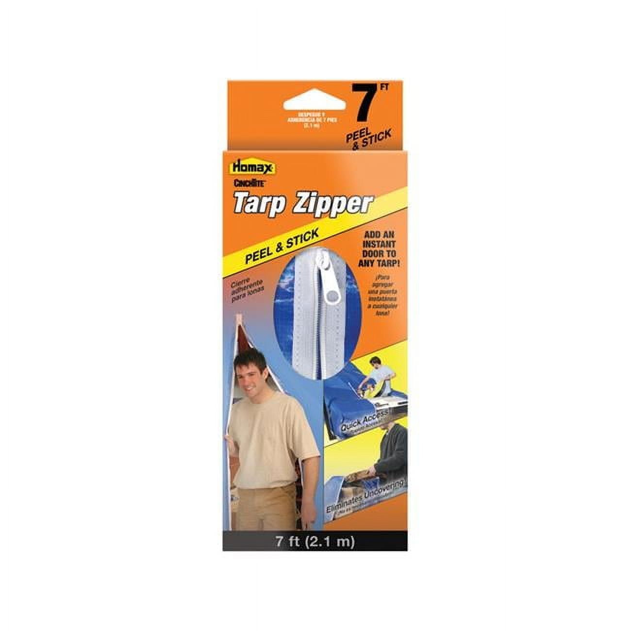 0.25 x 7 ft. Plastic Tarp Zipper Door, Blue - Walmart.com