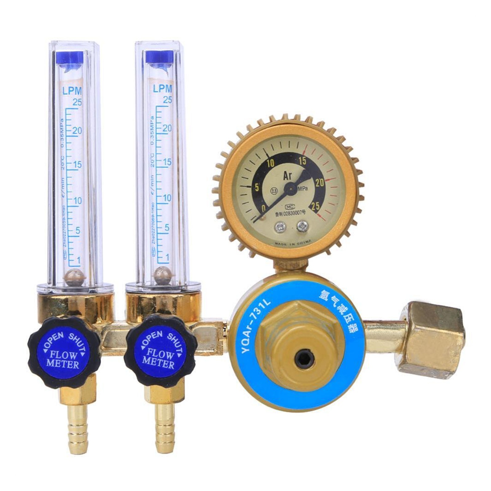 0.25MPa Argon CO2 Arc Welding Pressure Reducer,Reducing Valve Gas Regulator Double Gauge Meter ...