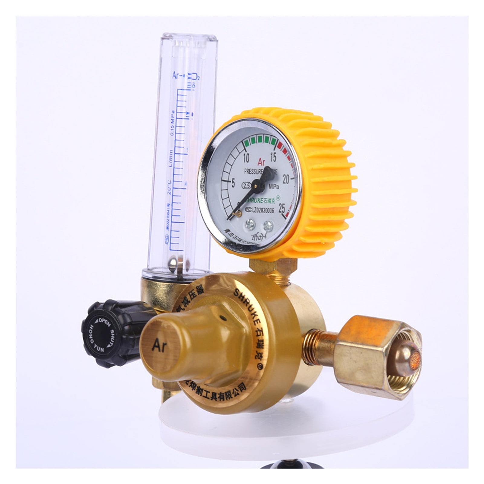0-25Mpa Argon Flow-Meter CO2 Pressure Gas-Flow Regulator Reducer Pressure Gas-Flowmeter Argon ...