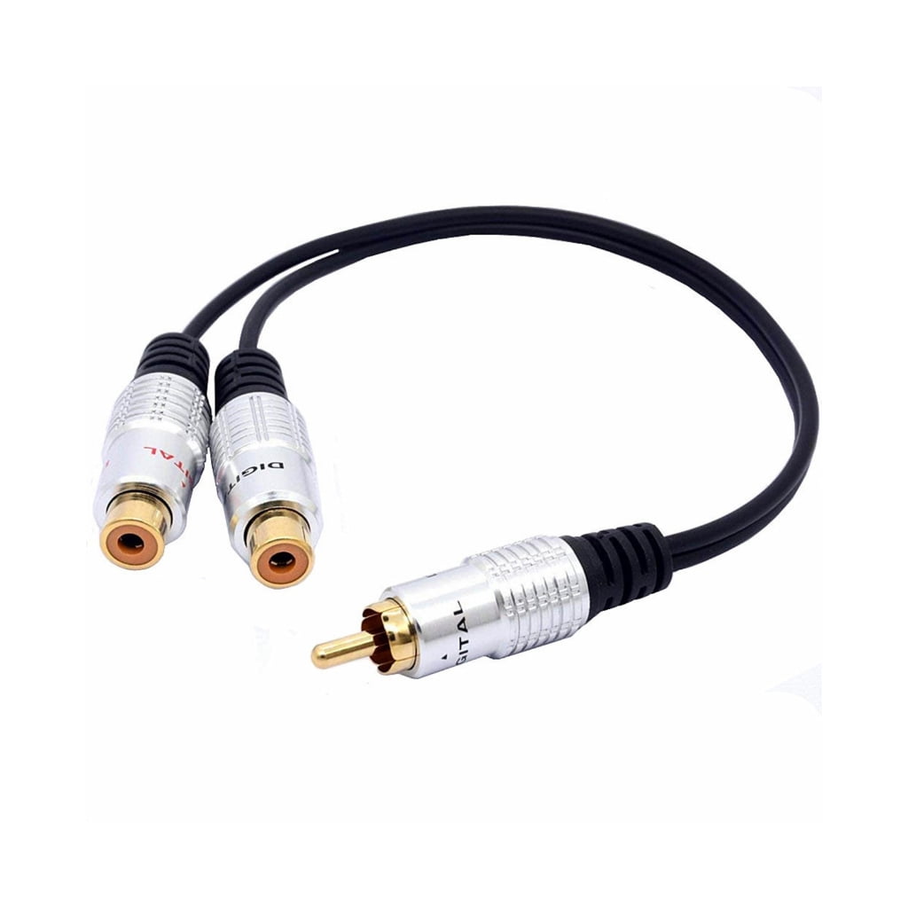 0.25m Male to Double Female Cable Y Splitter Cord Adapter Wire for ...