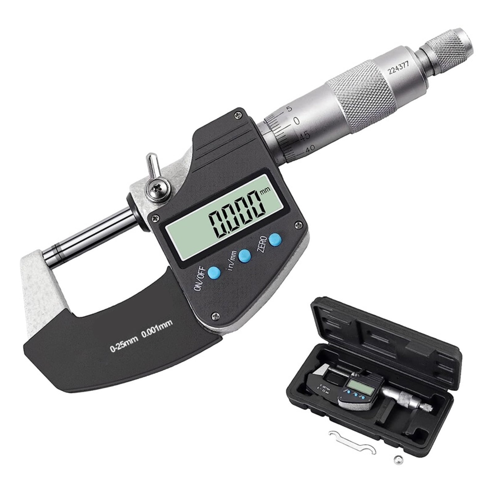 0-25mm Digital Micrometer With Scale Line Electronic Outside Micrometer ...