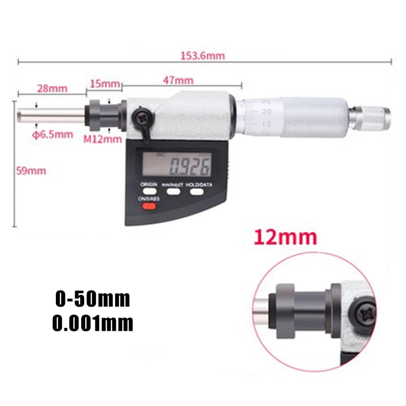 0-25mm Electronic Micron Micrometer Heads 0.001mm High Precision ...
