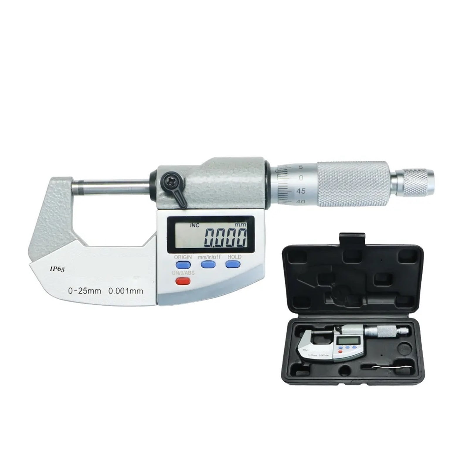 0-25mm Micron Digital Outside Micrometer Electronic Micrometer Gauge 0 ...