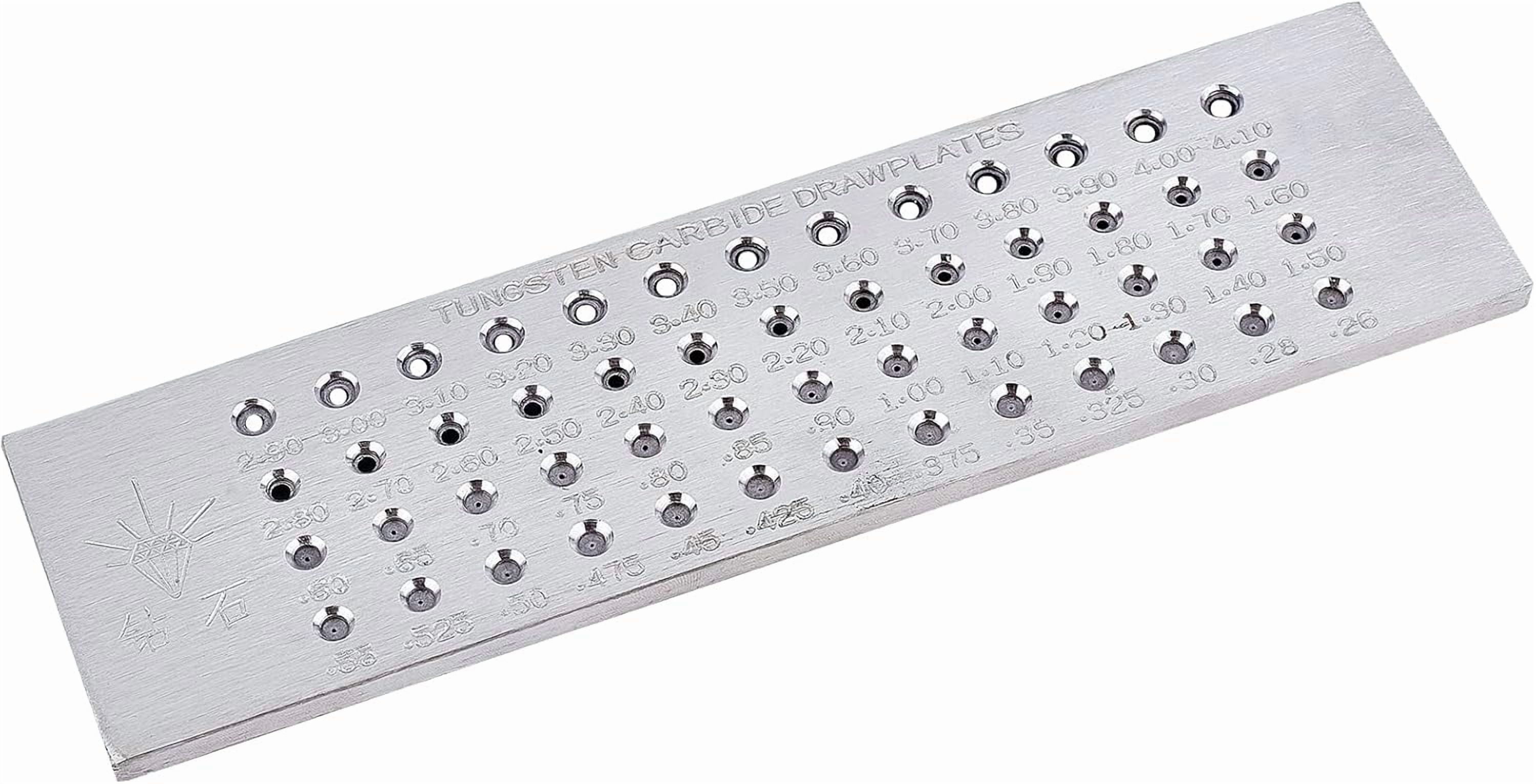 0.26-4.1mm 52 Holes Round Draw Plate Jewelry Wire Drawplate Tungsten ...