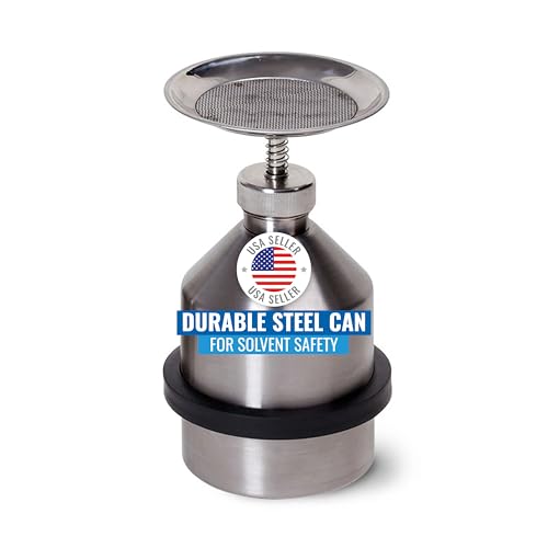 0.26 gal Stainless Steel Plunger Can - Safety Plunger Dispenser for ...