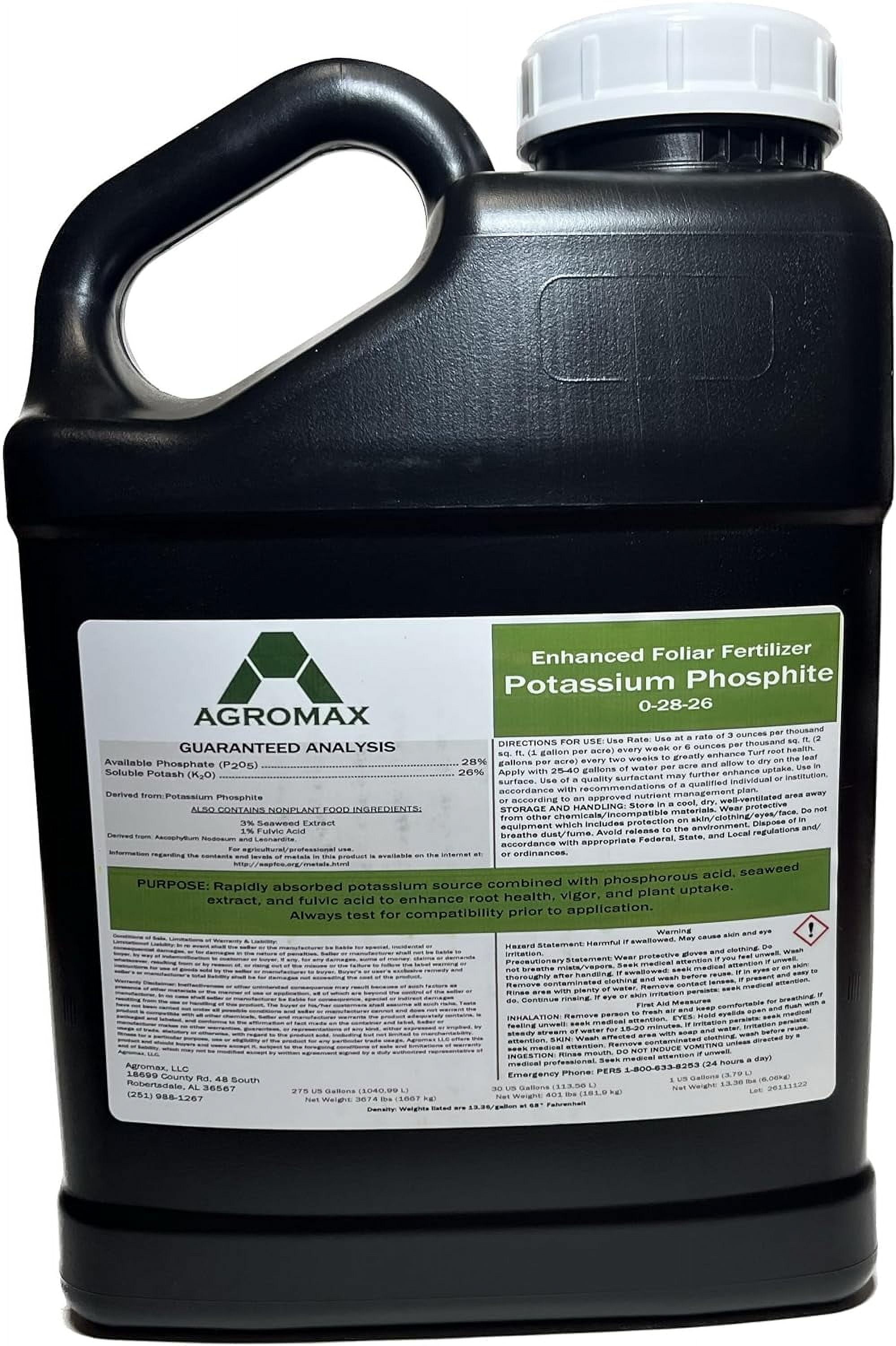 0-28-26 Liquid Fertilizer (1 Gallon) by AGROMAX - Concentrated Liquid ...