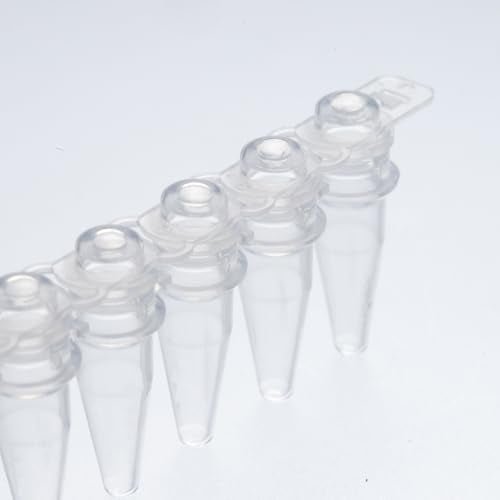 0.2ml 8-Strip PCR Tubes, Clear PCR Tubes with Domed Caps, Ultra Thin Wall PCR Reaction Tubes ...