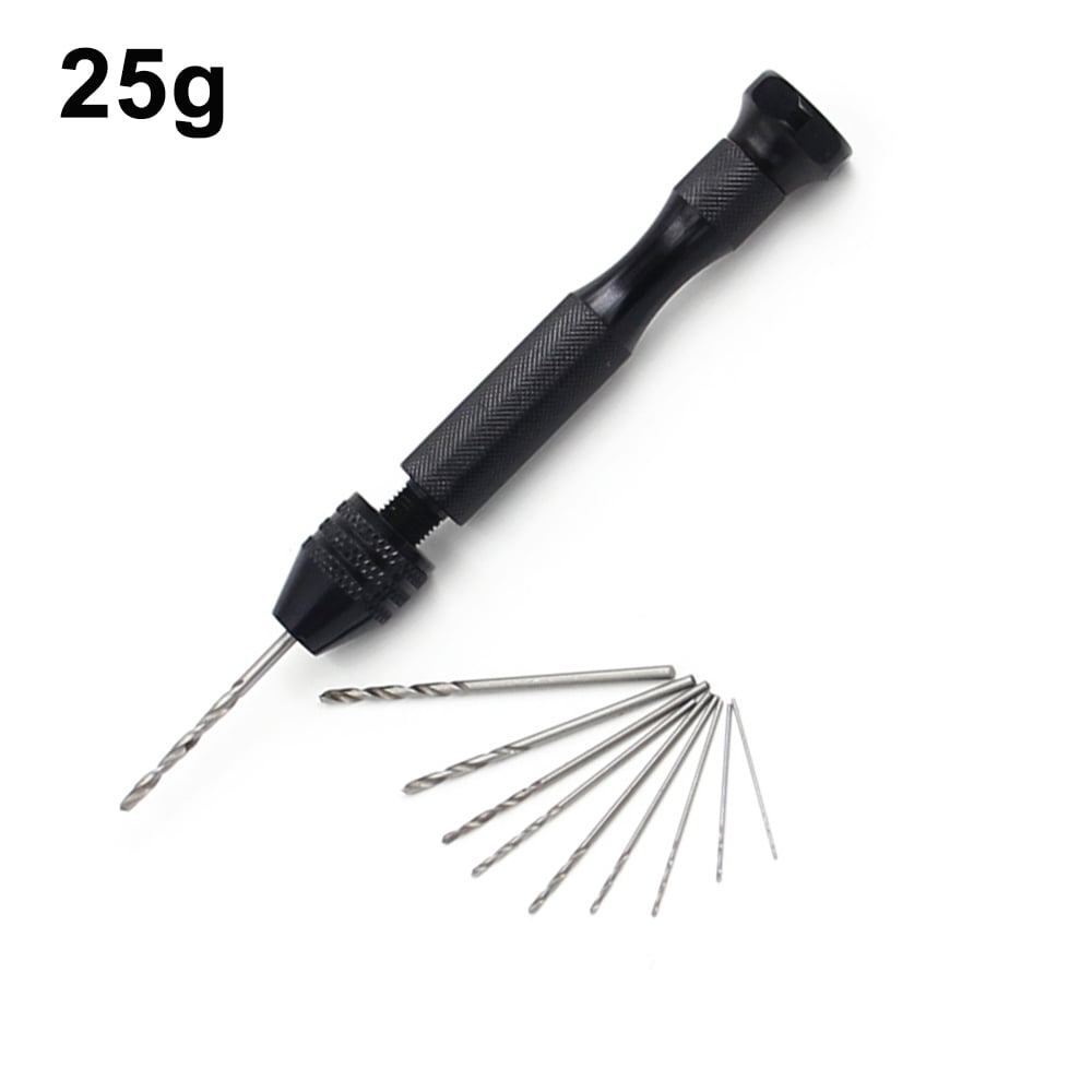 0.3-3.4mm Black Punching Tool 10pc Twist Drill Manual Set for Playing ...