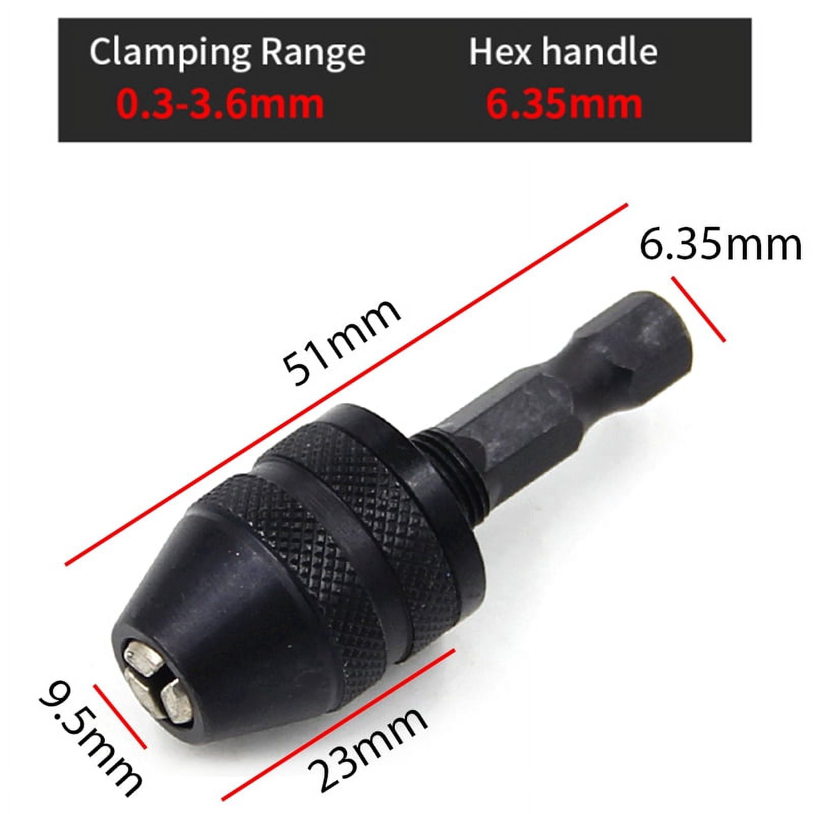 (0.3-3.6mm/6.35mm) Drill Chuck Keyless Screwdriver Impact Driver ...