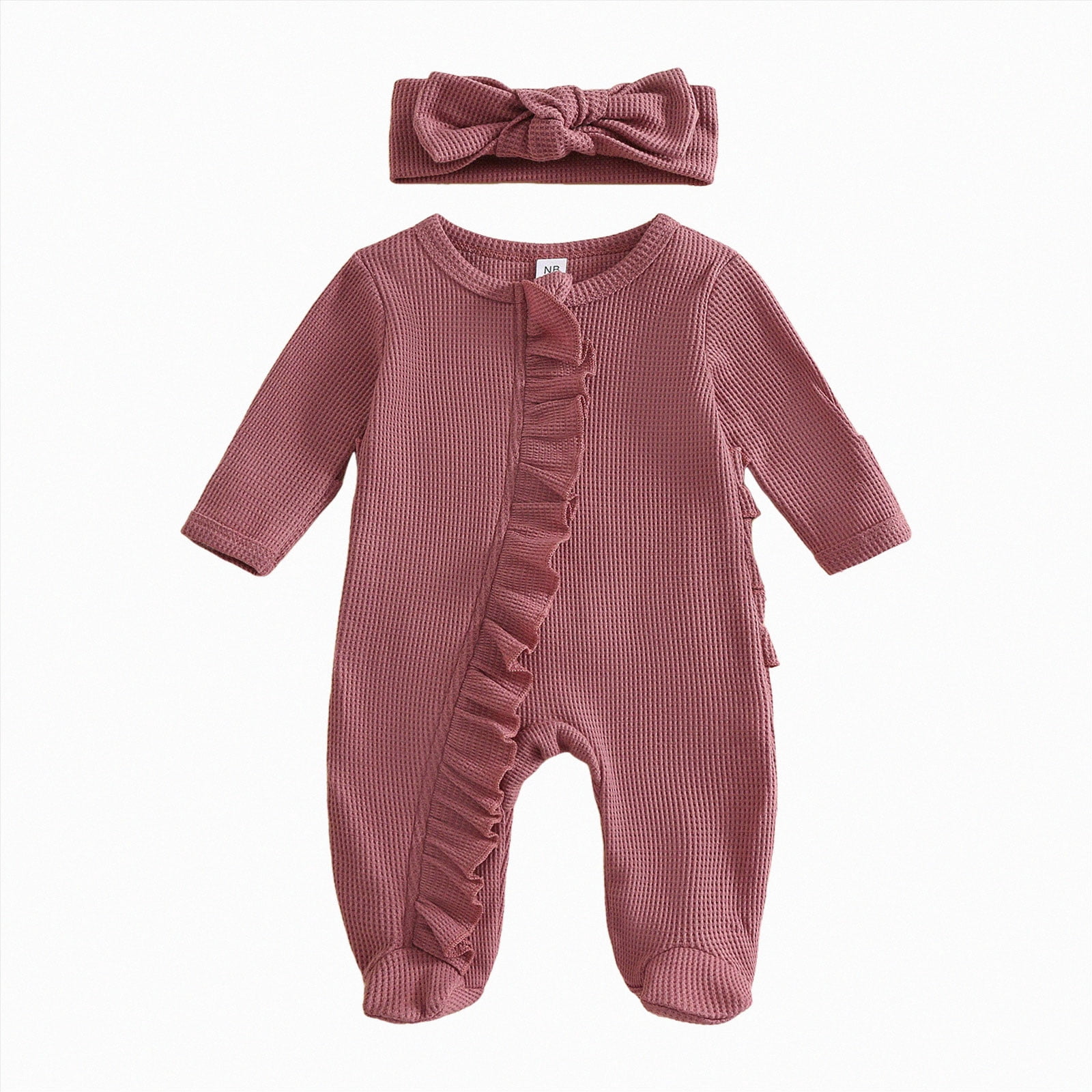 0-3 Months Newborn Bodysuit Romper Baby Girls Footies Romper Spring ...