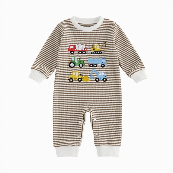 0-3 Months Newborn One-Piece Jumpsuit Long Sleeve Romper For Boys ...