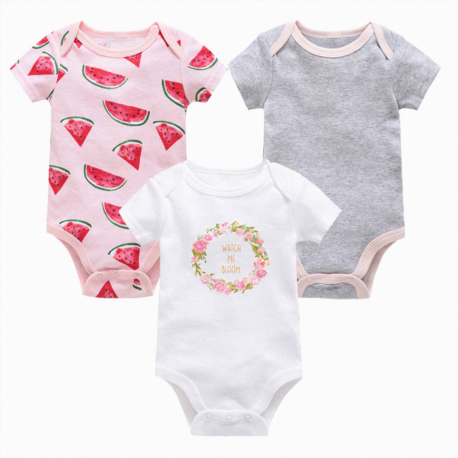0-3 Preemie Sleep & Play One-Piece Bodysuit Cotton Romper Set For ...