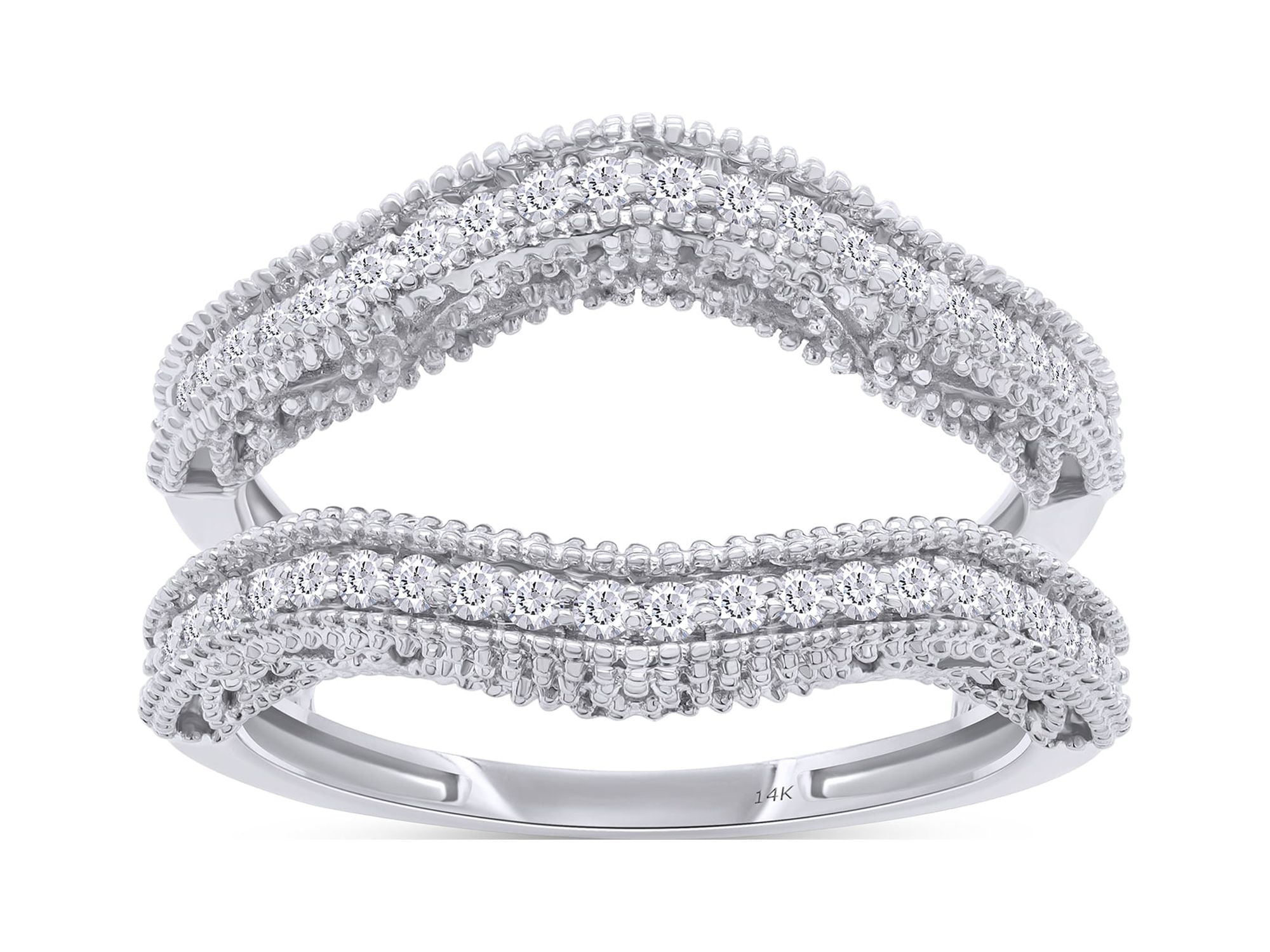 0.30 Carat Round Shape IGI Certified Lab Grown Diamond Millgrain Edges ...