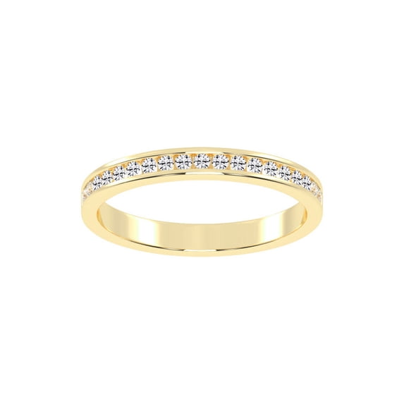 0.30 Round Cut Channel Set Moissanite Engagement Ring 925 Silver ...