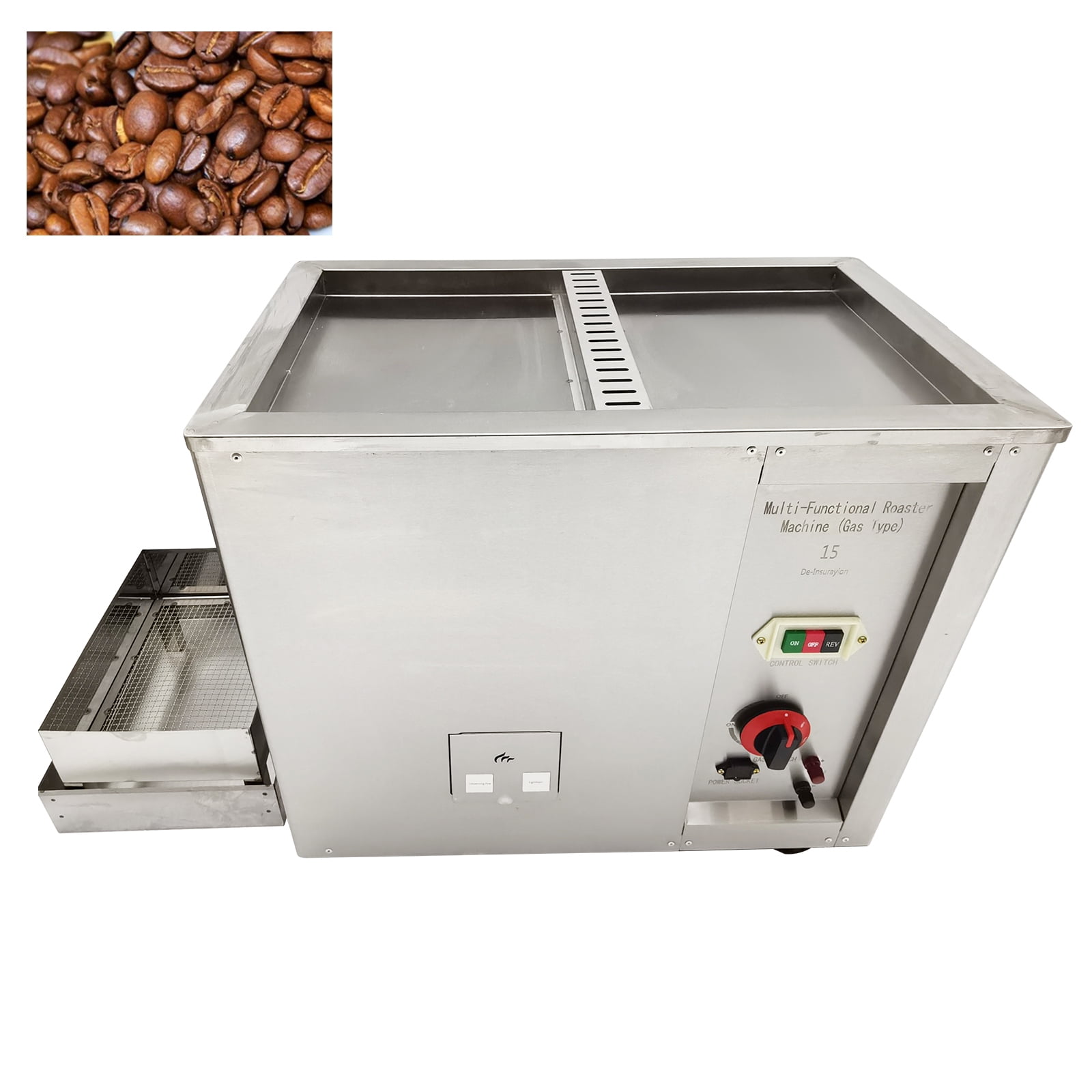 0-300℃ Baking Stir-Frying Machine Coffee Bean Nut Gas Heating Full ...