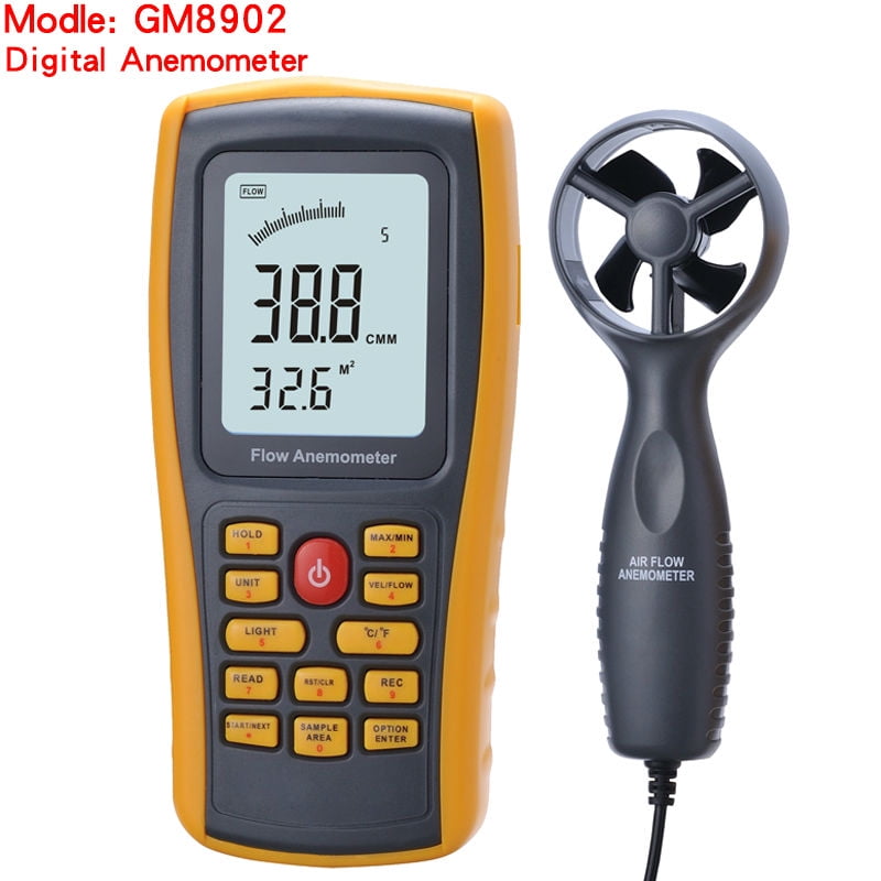0~30m/s Measuring Instrumen Anemometer Digital Wind Speed Temperature ...