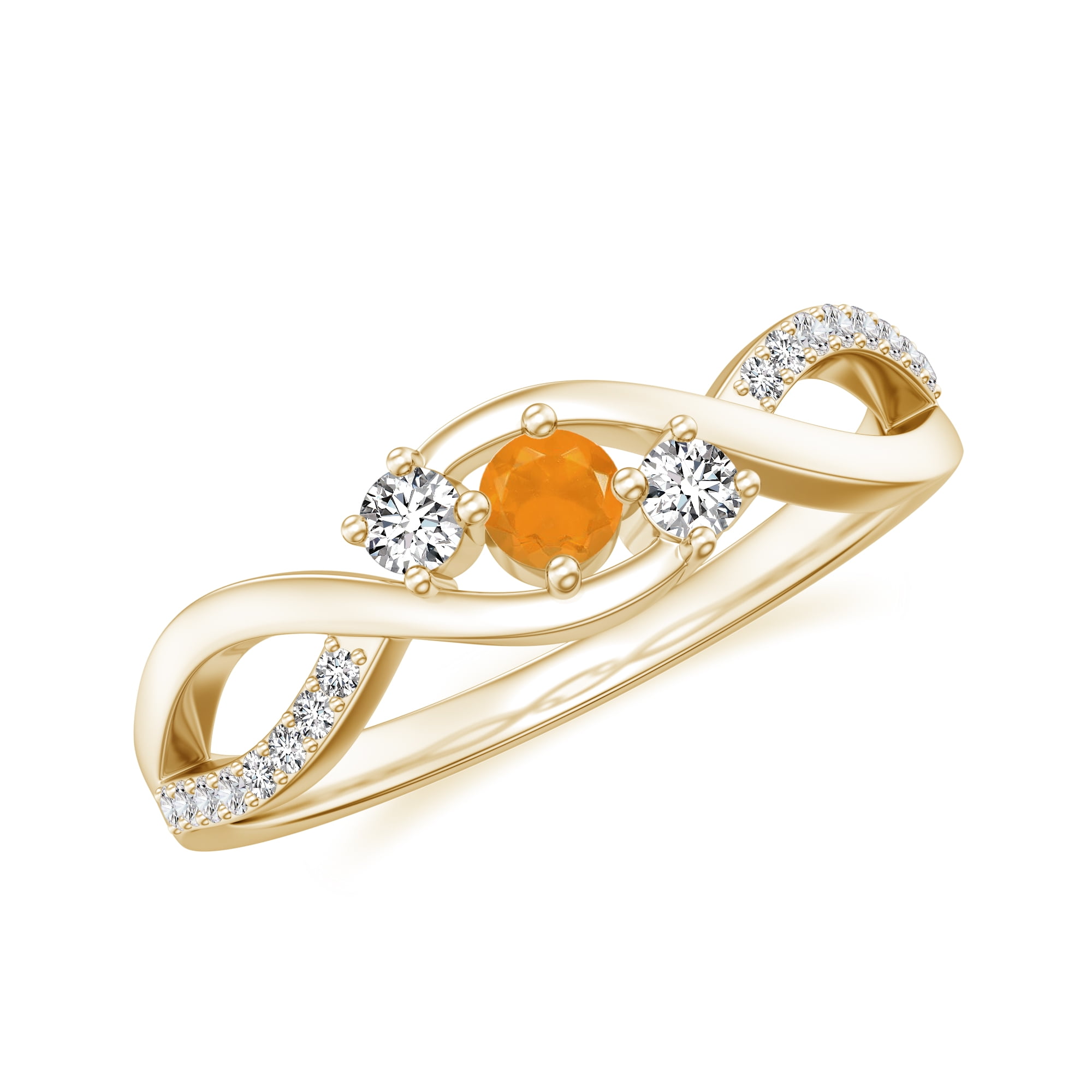 0.34 CT Three Stone Engagement Ring for Women 925 Sterling Silver ...