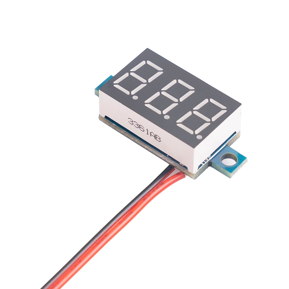 0.36 Inch Digital Voltmeter DC 2.5-40V 0V-100V 2 Lines 3 Digit Voltage ...