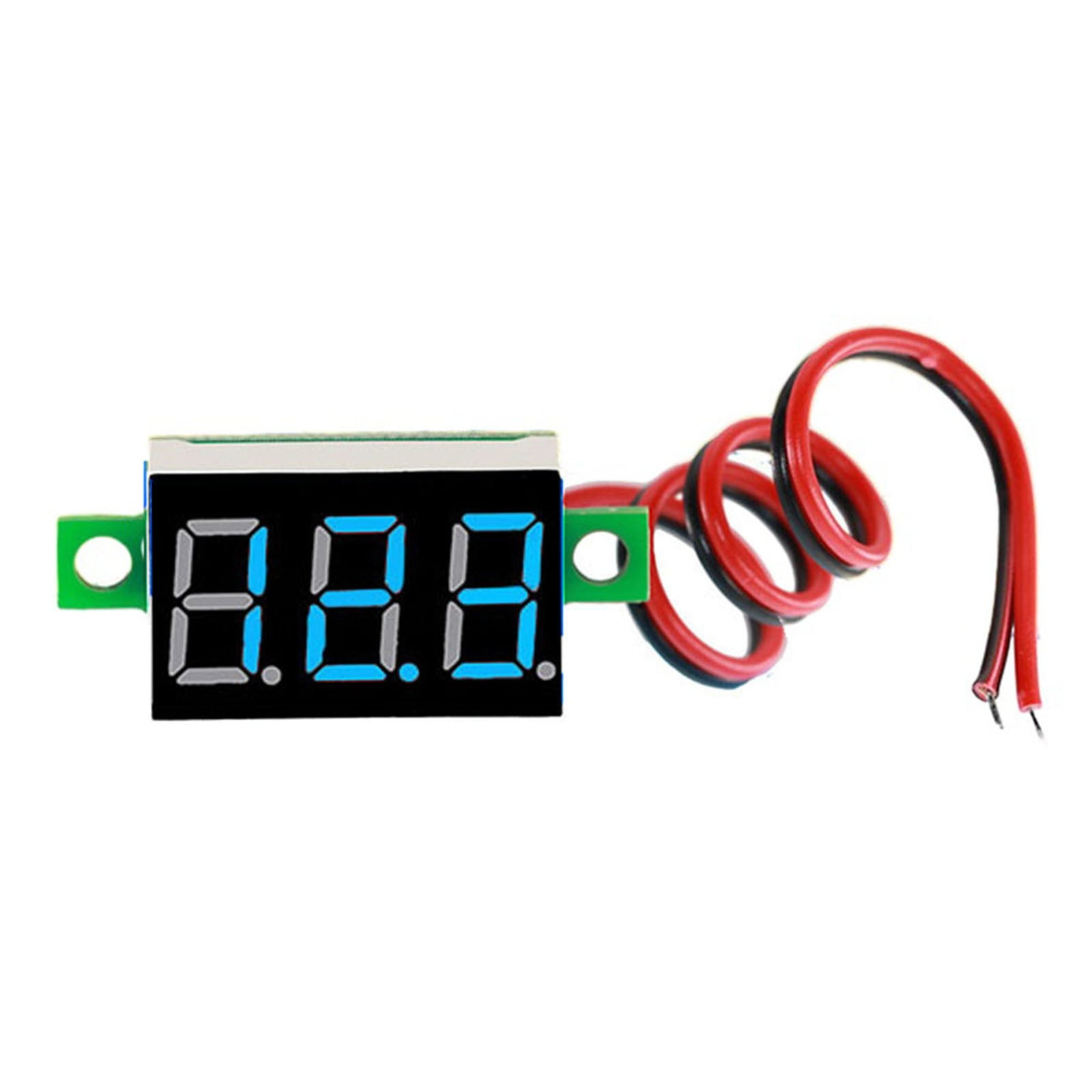 0.36 Inch Led Digital 2-Line Dc Voltage Table Red Blue Green Dc4.5-30V ...