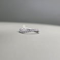 0.37 CT Round Cut Moissanite Waves Band, 925 Sterling Silver Freeform Wedding Band, Pavé ...