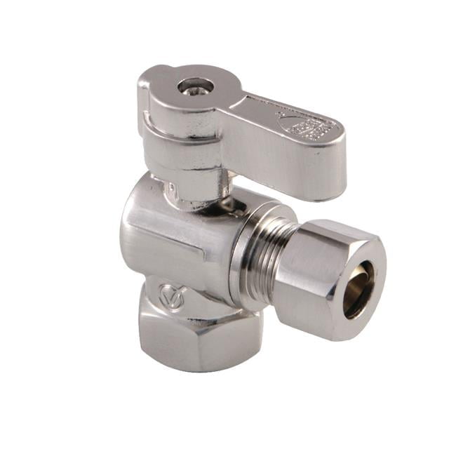 0.375 in. Fip x 0.375 in. OD Compression Angle Stop Valve with Lever ...