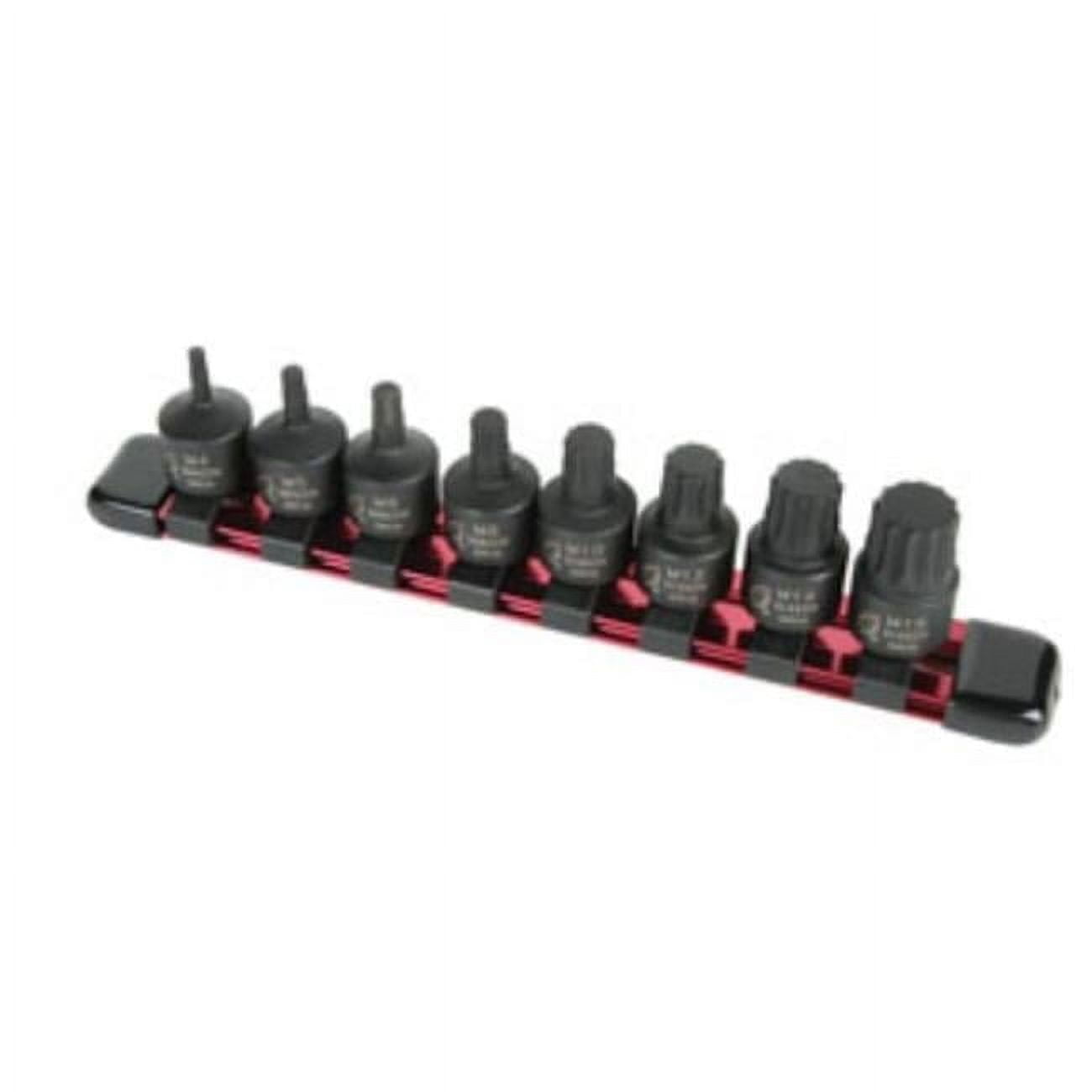 0.38 in. Drive Stubby Triple Square Impact Bit Socket Set - 8 Piece ...