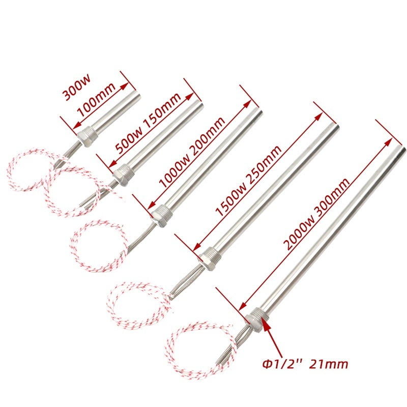 0.3KW/0.5KW/1KW/1.5KW/2KWCartridge Heater Cylindrical Immersion Heating ...